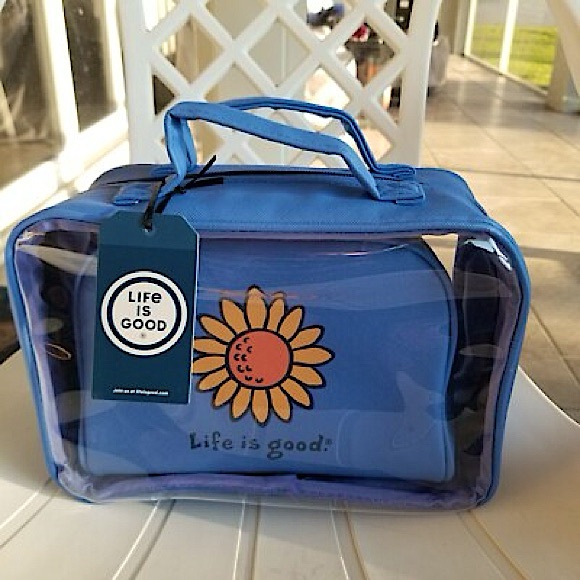 Life Is Good | Bags | Life Is Good Blue Sunflower 2 Piece Organizer ...